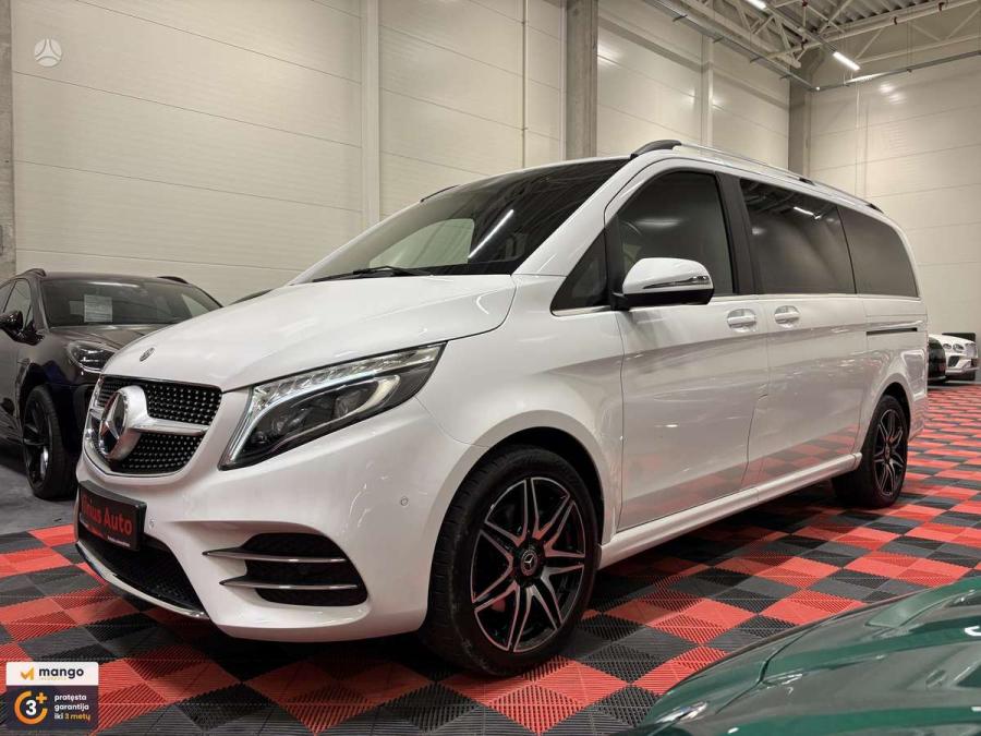 White Mercedes-Benz V 300 2023 in Vilnius, with an engine capacity of 1.95 L and mileage of 72 thousand km for 59000 €, photo 1 on AUTOMOTO.COM.LV