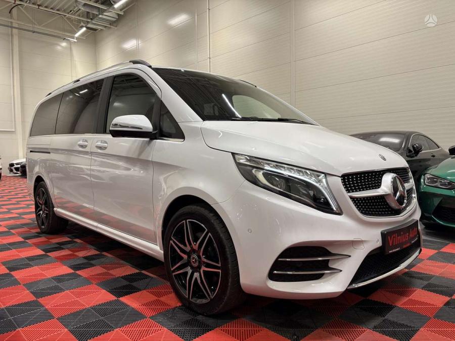 White Mercedes-Benz V 300 2023 in Vilnius, with an engine capacity of 1.95 L and mileage of 72 thousand km for 59000 €, photo 4 on AUTOMOTO.COM.LV