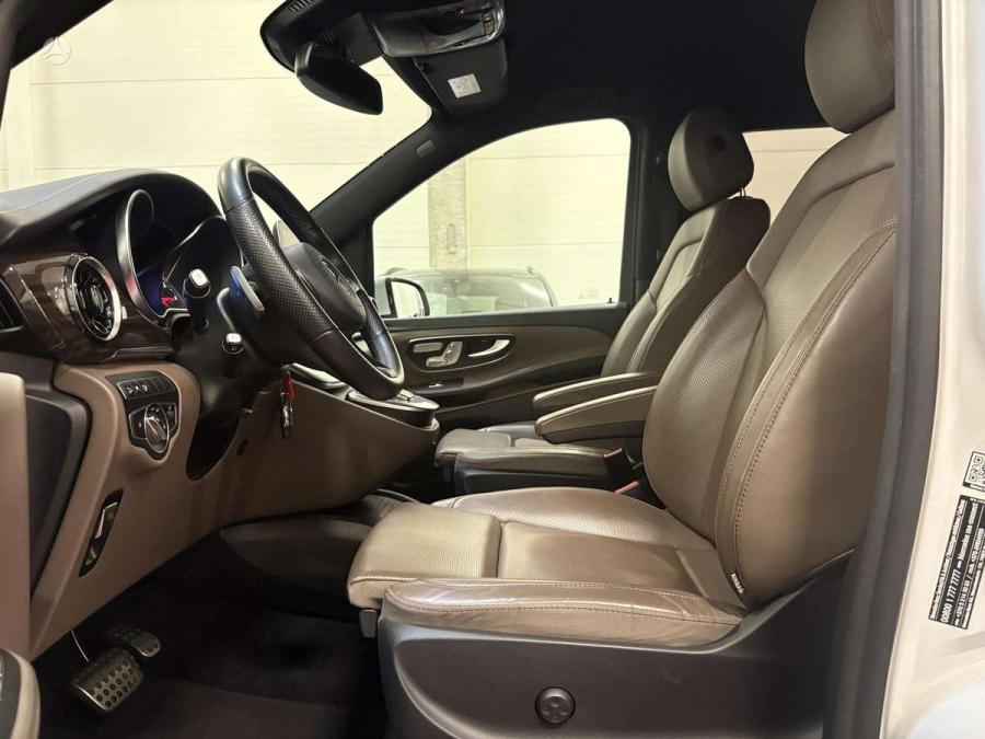 White Mercedes-Benz V 300 2023 in Vilnius, with an engine capacity of 1.95 L and mileage of 72 thousand km for 59000 €, photo 16 on AUTOMOTO.COM.LV