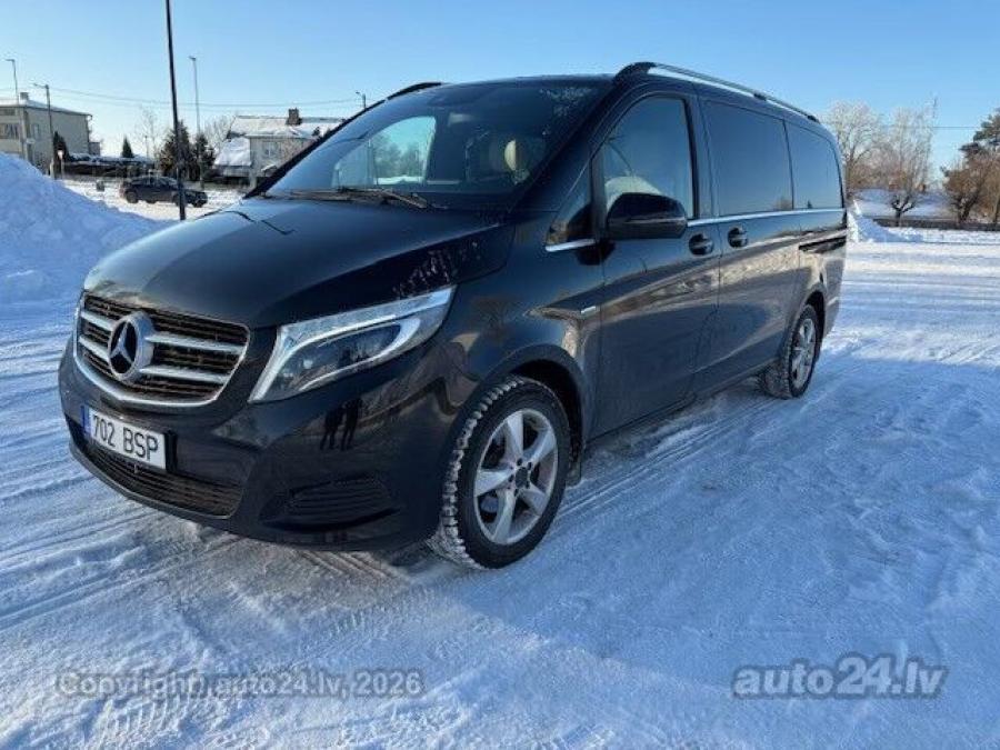 Black Mercedes-Benz V-Class 2016 in Tallinn, with an engine capacity of 2.10 L and mileage of 182 thousand km for 25000 €, photo 4 on AUTOMOTO.COM.LV