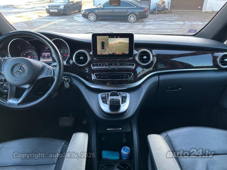 Black Mercedes-Benz V-Class 2016 in Tallinn, with an engine capacity of 2.10 L and mileage of 260 thousand km for 31500 €, photo 8 on AUTOMOTO.COM.LV