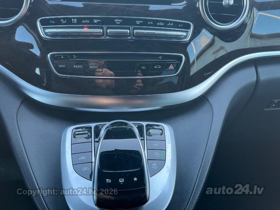 Black Mercedes-Benz V-Class 2016 in Tallinn, with an engine capacity of 2.10 L and mileage of 260 thousand km for 31500 €, photo 12 on AUTOMOTO.COM.LV