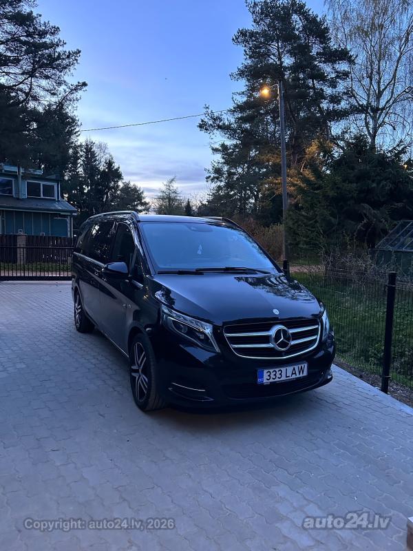 Black Mercedes-Benz V-Class 2017 in Tallinn, with an engine capacity of 2.10 L and mileage of 15 thousand km for 36000 €, photo 1 on AUTOMOTO.COM.LV