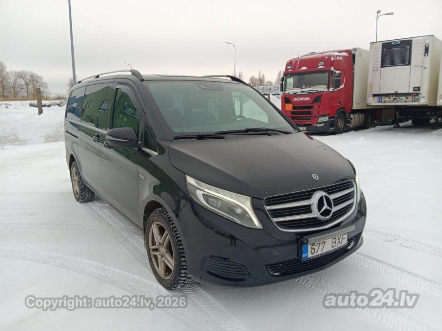 Black Mercedes-Benz V-Class 2018 in Tallinn, with an engine capacity of 2.10 L and mileage of 200 thousand km for 36000 €, photo 2 on AUTOMOTO.COM.LV