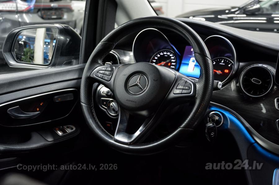 Black Mercedes-Benz V-Class 2020 in Tallinn, with an engine capacity of 2.00 L and mileage of 190 thousand km for 40500 €, photo 13 on AUTOMOTO.COM.LV