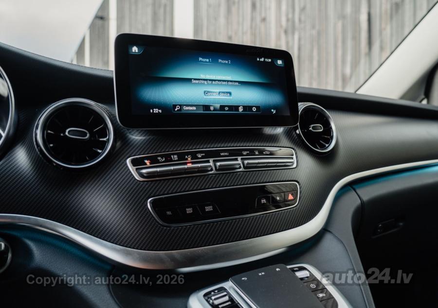Black Mercedes-Benz V-Class 2020 in Tallinn, with an engine capacity of 2.00 L and mileage of 126 thousand km for 49900 €, photo 19 on AUTOMOTO.COM.LV