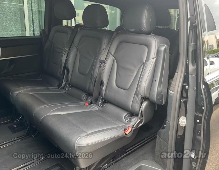 Black Mercedes-Benz V-Class 2025 in Tallinn, with an engine capacity of 2.00 L and mileage of 56 thousand km for 78900 €, photo 10 on AUTOMOTO.COM.LV