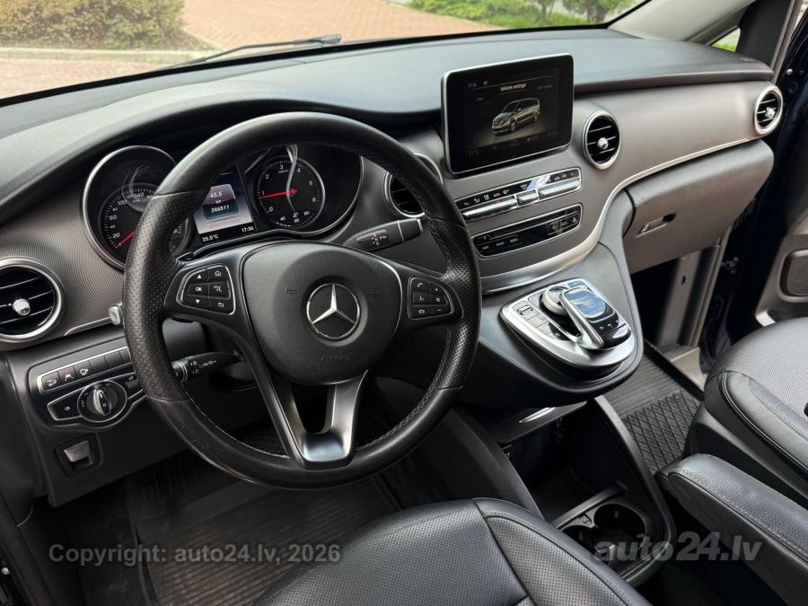 Blue Mercedes-Benz V-Class 2017 in Tallinn, with an engine capacity of 2.10 L and mileage of 247 thousand km for 29900 €, photo 14 on AUTOMOTO.COM.LV