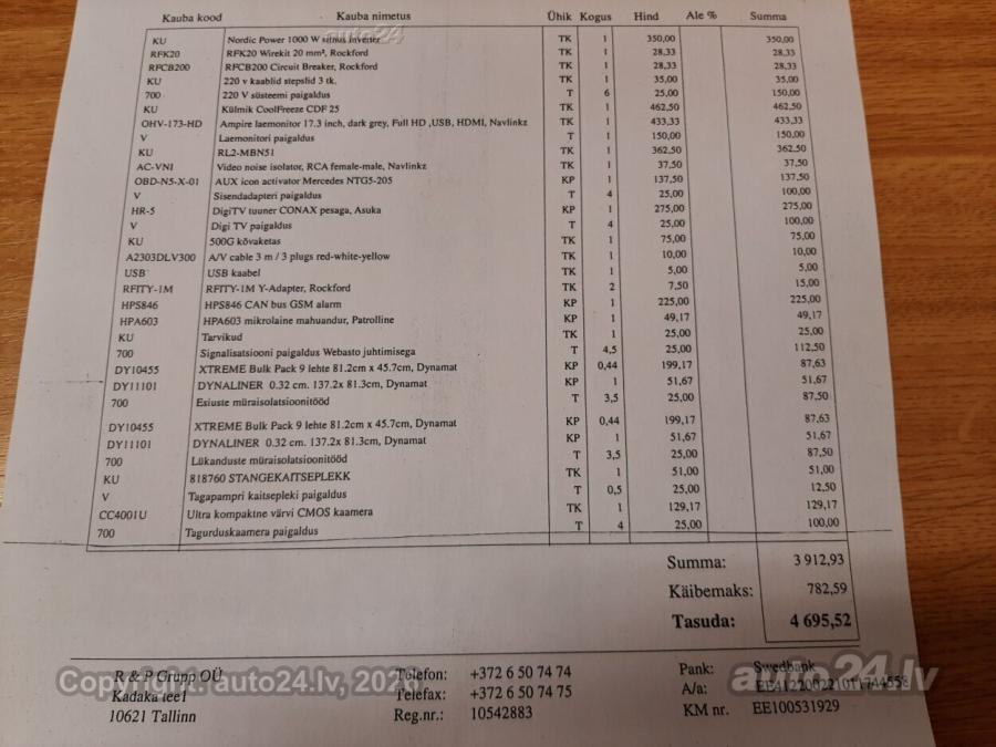 Grey Mercedes-Benz V-Class 2016 in Tallinn, with an engine capacity of 2.10 L and mileage of 241 thousand km for 29000 €, photo 23 on AUTOMOTO.COM.LV