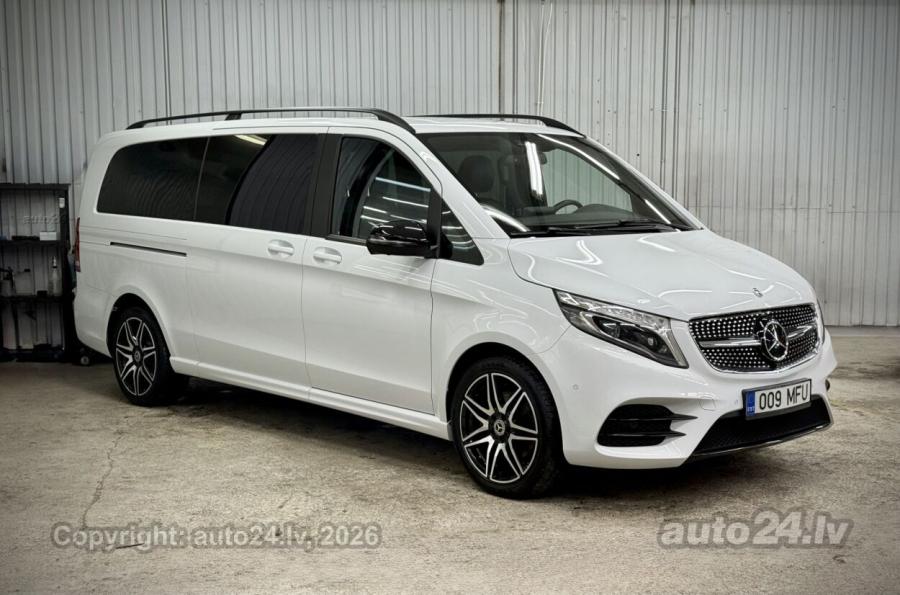 White Mercedes-Benz V-Class 2018 in Tallinn, with an engine capacity of 2.10 L and mileage of 107 thousand km for 49990 €, photo 1 on AUTOMOTO.COM.LV