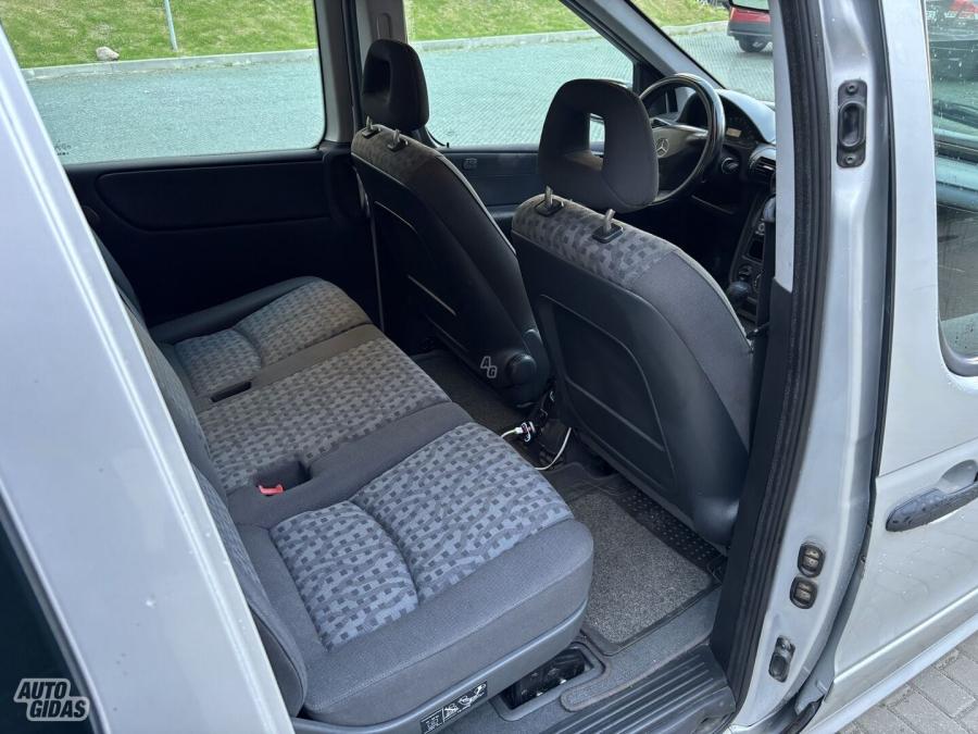 Grey Mercedes-Benz Vaneo 2003 in Vilnius, with an engine capacity of 1.70 L and mileage of 288 thousand km for 750 €, photo 10 on AUTOMOTO.COM.LV