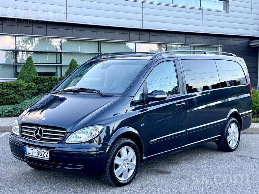 Black Mercedes-Benz Viano 2006 in Riga, with an engine capacity of 3.00 L and mileage of 388 thousand km for 4750 €, photo 8 on AUTOMOTO.COM.LV