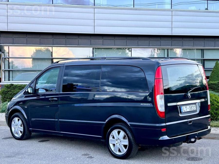 Black Mercedes-Benz Viano 2006 in Riga, with an engine capacity of 3.00 L and mileage of 388 thousand km for 4750 €, photo 12 on AUTOMOTO.COM.LV