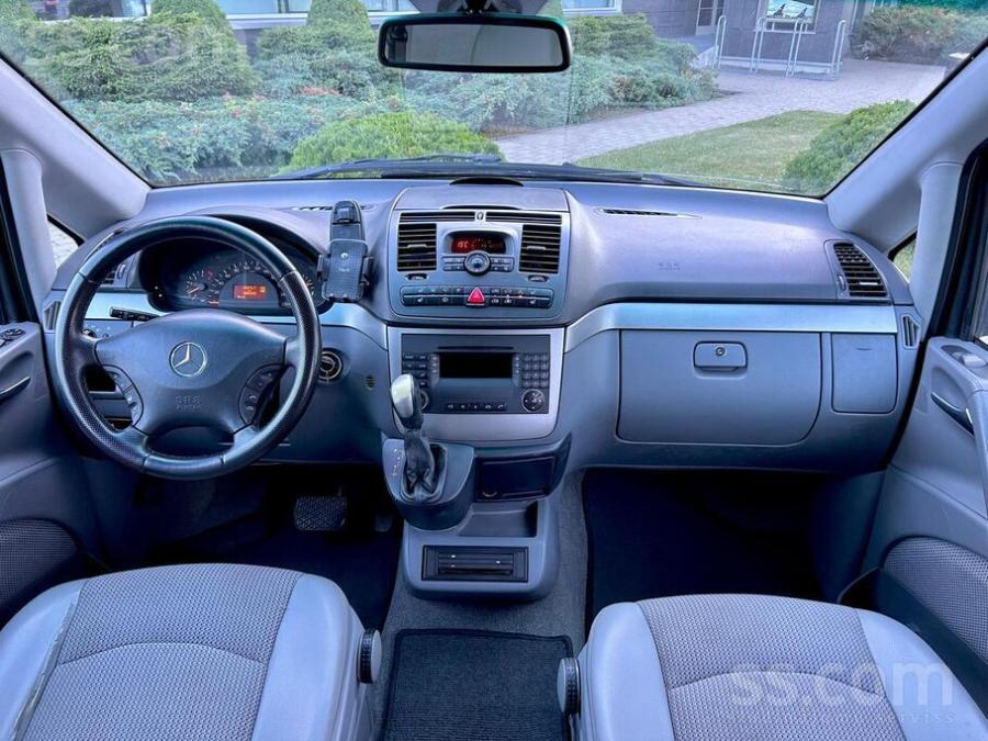 Black Mercedes-Benz Viano 2006 in Riga, with an engine capacity of 3.00 L and mileage of 388 thousand km for 4750 €, photo 16 on AUTOMOTO.COM.LV