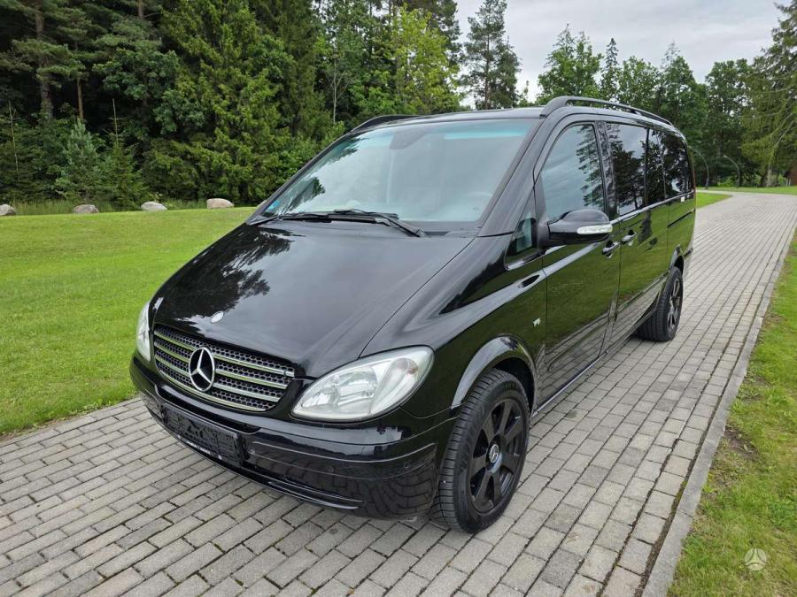 Black Mercedes-Benz Viano 2008 in Telschi, with an engine capacity of 2.99 L and mileage of 358 thousand km for 5450 €, photo 1 on AUTOMOTO.COM.LV