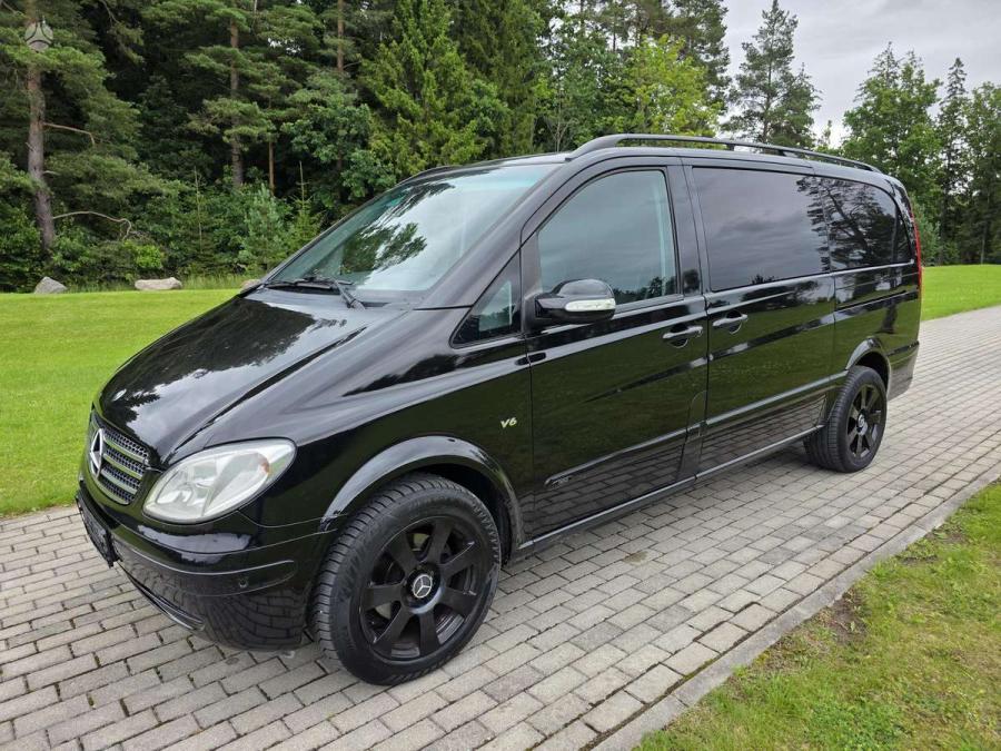 Black Mercedes-Benz Viano 2008 in Telschi, with an engine capacity of 2.99 L and mileage of 358 thousand km for 5450 €, photo 8 on AUTOMOTO.COM.LV