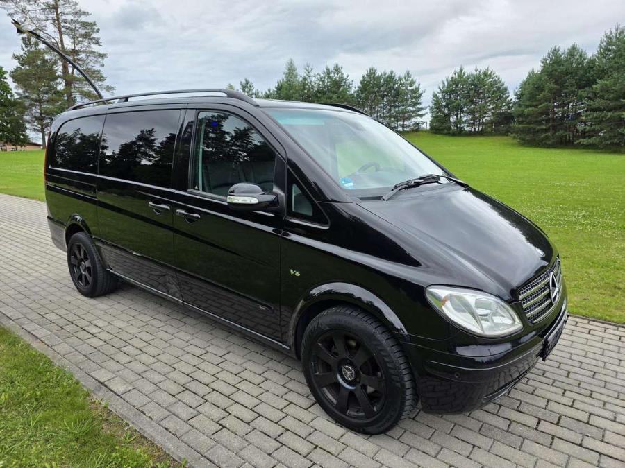 Black Mercedes-Benz Viano 2008 in Telschi, with an engine capacity of 2.99 L and mileage of 358 thousand km for 5450 €, photo 9 on AUTOMOTO.COM.LV