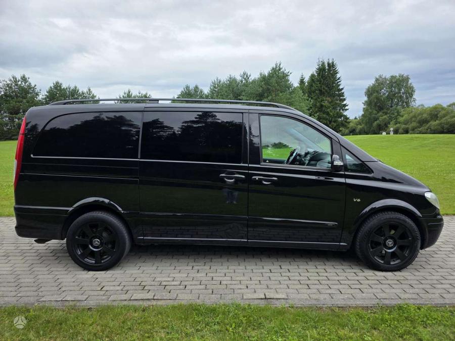Black Mercedes-Benz Viano 2008 in Telschi, with an engine capacity of 2.99 L and mileage of 358 thousand km for 5450 €, photo 13 on AUTOMOTO.COM.LV