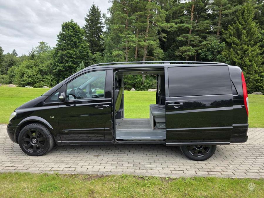Black Mercedes-Benz Viano 2008 in Telschi, with an engine capacity of 2.99 L and mileage of 358 thousand km for 5450 €, photo 14 on AUTOMOTO.COM.LV