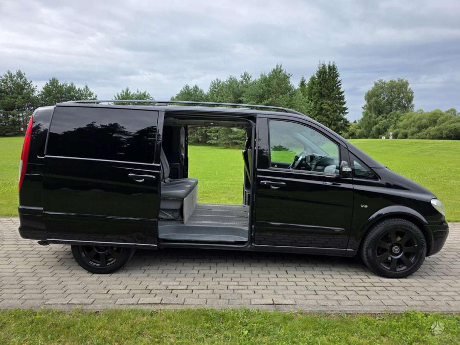 Black Mercedes-Benz Viano 2008 in Telschi, with an engine capacity of 2.99 L and mileage of 358 thousand km for 5450 €, photo 15 on AUTOMOTO.COM.LV