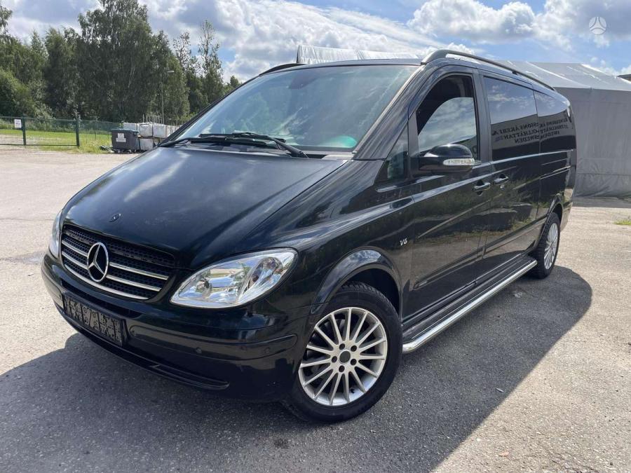Black Mercedes-Benz Viano 2008 in Siauliai, with an engine capacity of 3.00 L and mileage of 530 thousand km for 6850 €, photo 10 on AUTOMOTO.COM.LV