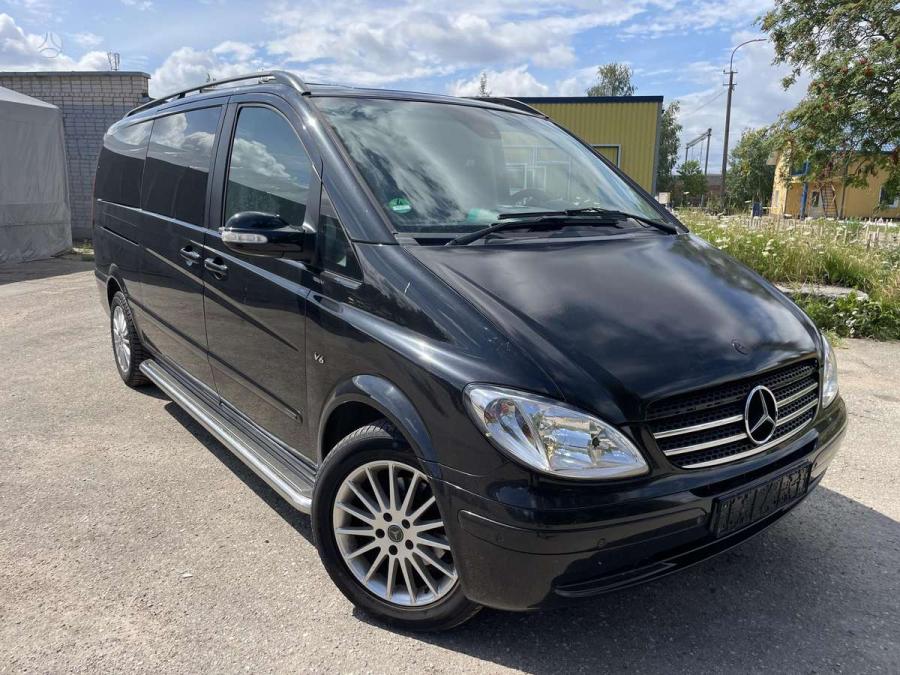 Black Mercedes-Benz Viano 2008 in Siauliai, with an engine capacity of 3.00 L and mileage of 530 thousand km for 6850 €, photo 11 on AUTOMOTO.COM.LV