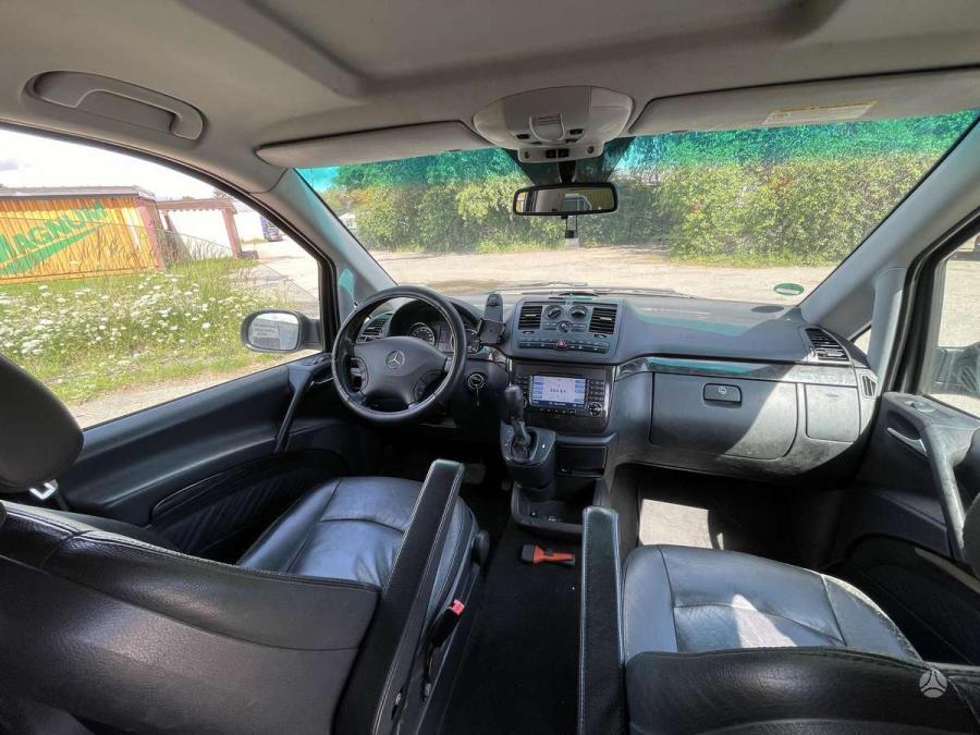 Black Mercedes-Benz Viano 2008 in Siauliai, with an engine capacity of 3.00 L and mileage of 530 thousand km for 6850 €, photo 16 on AUTOMOTO.COM.LV