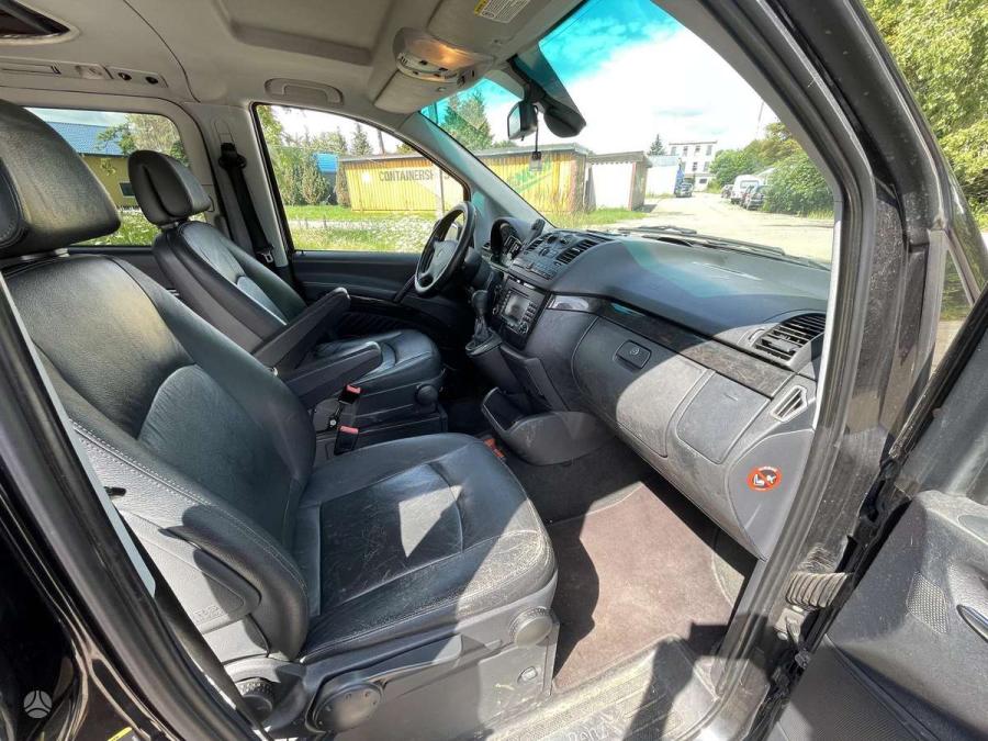 Black Mercedes-Benz Viano 2008 in Siauliai, with an engine capacity of 3.00 L and mileage of 530 thousand km for 6850 €, photo 17 on AUTOMOTO.COM.LV