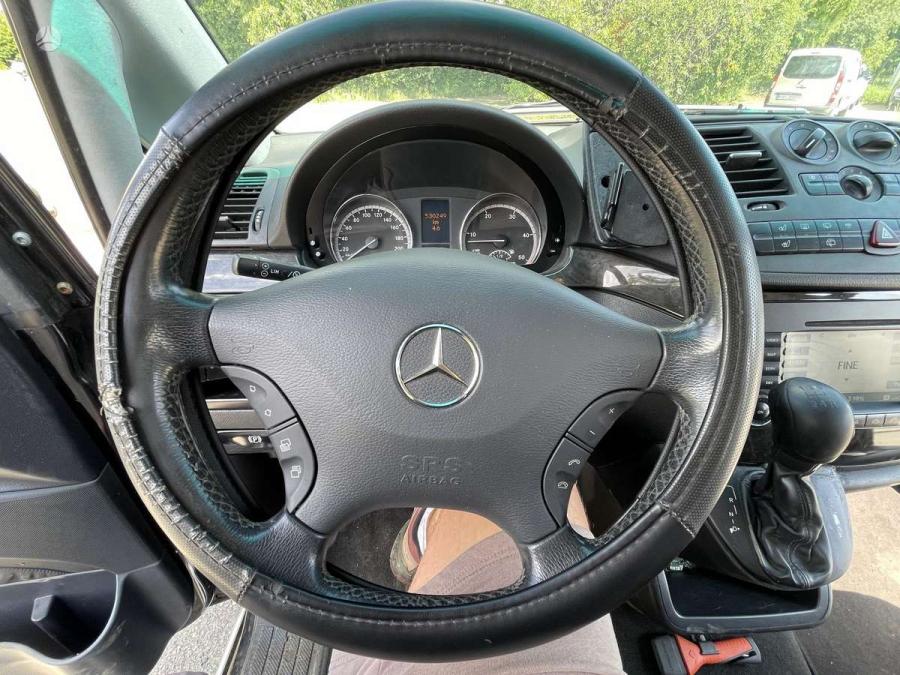 Black Mercedes-Benz Viano 2008 in Siauliai, with an engine capacity of 3.00 L and mileage of 530 thousand km for 6850 €, photo 24 on AUTOMOTO.COM.LV