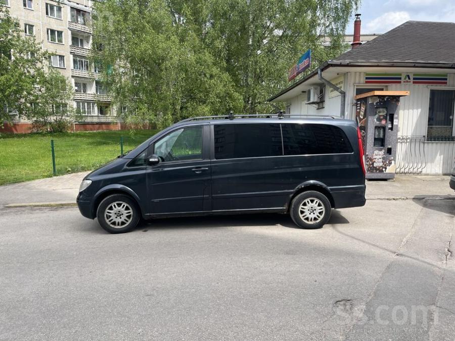 Black Mercedes-Benz Viano 2007 in Riga, with an engine capacity of 2.20 L and mileage of 503 thousand km for 2650 €, photo 1 on AUTOMOTO.COM.LV
