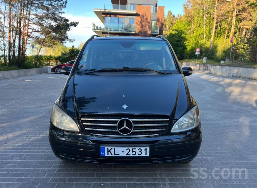 Black Mercedes-Benz Viano 2007 in Riga, with an engine capacity of 2.20 L and mileage of 365 thousand km for 3550 €, photo 1 on AUTOMOTO.COM.LV
