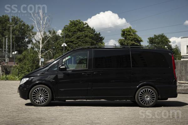 Black Mercedes-Benz Viano 2008 in Riga, with an engine capacity of 3.00 L and mileage of 336 thousand km for 9300 €, photo 8 on AUTOMOTO.COM.LV