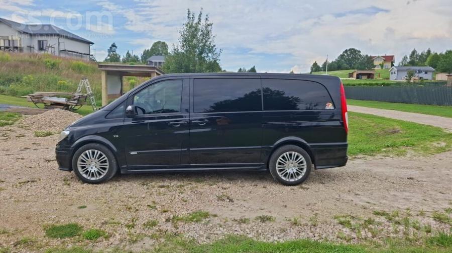 Black Mercedes-Benz Viano 2010 in Riga, with an engine capacity of 3.00 L and mileage of 268 thousand km for 8950 €, photo 1 on AUTOMOTO.COM.LV