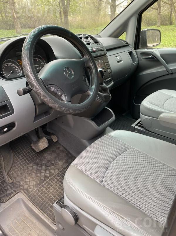 Black Mercedes-Benz Viano 2010 in Riga, with an engine capacity of 2.20 L and mileage of 0 thousand km for 8990 €, photo 8 on AUTOMOTO.COM.LV