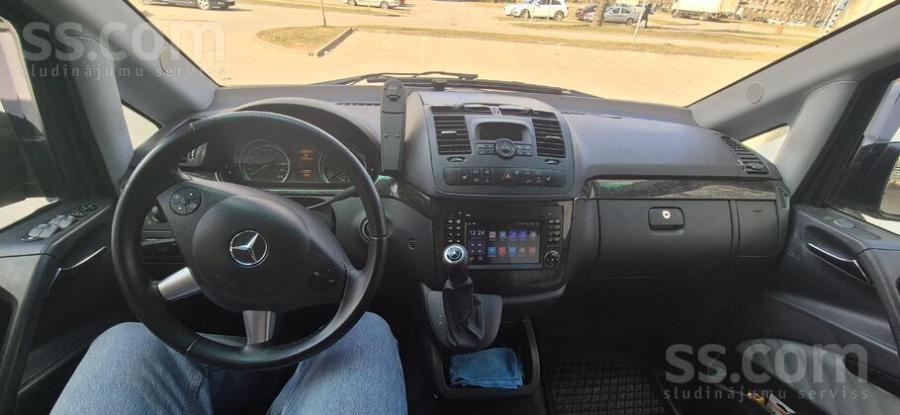 Black Mercedes-Benz Viano 2011 in Riga, with an engine capacity of 2.20 L and mileage of 438 thousand km for 11000 €, photo 7 on AUTOMOTO.COM.LV