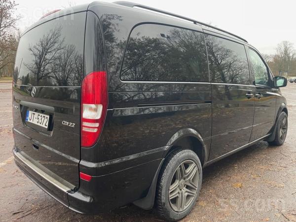 Black Mercedes-Benz Viano 2011 in Riga, with an engine capacity of 2.20 L and mileage of 422 thousand km for 10900 €, photo 4 on AUTOMOTO.COM.LV