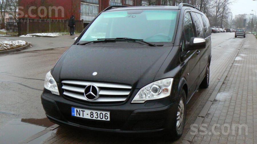 Black Mercedes-Benz Viano 2011 in Riga, with an engine capacity of 3.00 L and mileage of 467 thousand km for 7666 €, photo 11 on AUTOMOTO.COM.LV