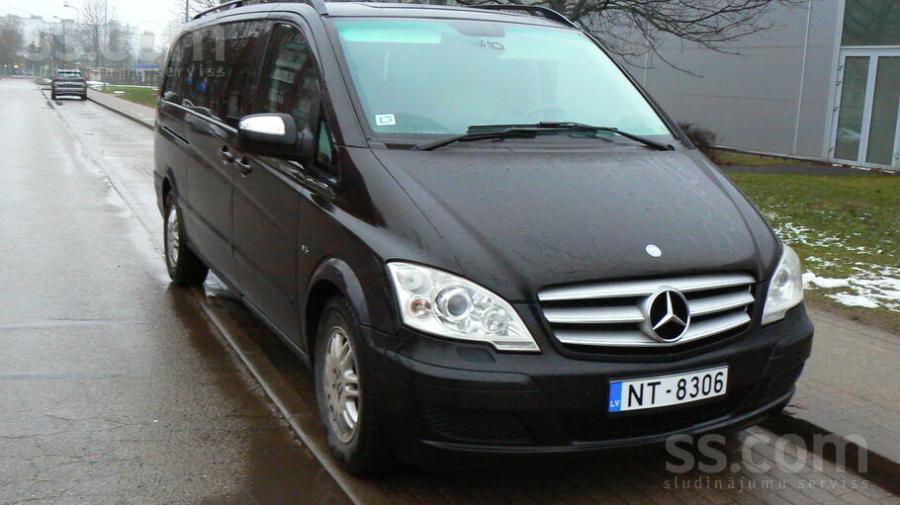 Black Mercedes-Benz Viano 2011 in Riga, with an engine capacity of 3.00 L and mileage of 467 thousand km for 7666 €, photo 12 on AUTOMOTO.COM.LV