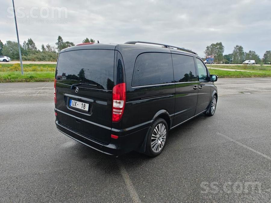 Black Mercedes-Benz Viano 2012 in Riga, with an engine capacity of 3.00 L and mileage of 214 thousand km for 18500 €, photo 6 on AUTOMOTO.COM.LV