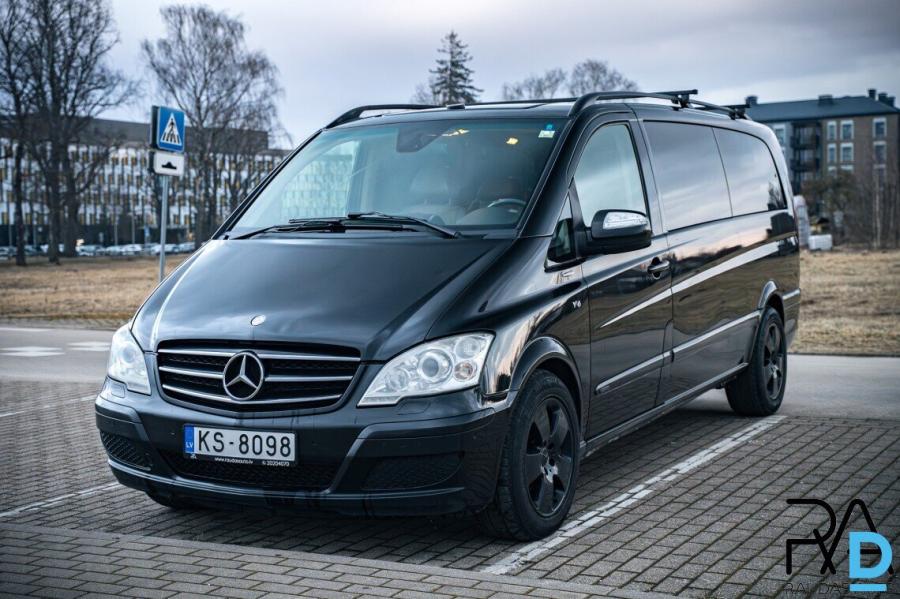 Black Mercedes-Benz Viano 2012 in Riga, with an engine capacity of 3.00 L and mileage of 418 thousand km for 7990 €, photo 1 on AUTOMOTO.COM.LV
