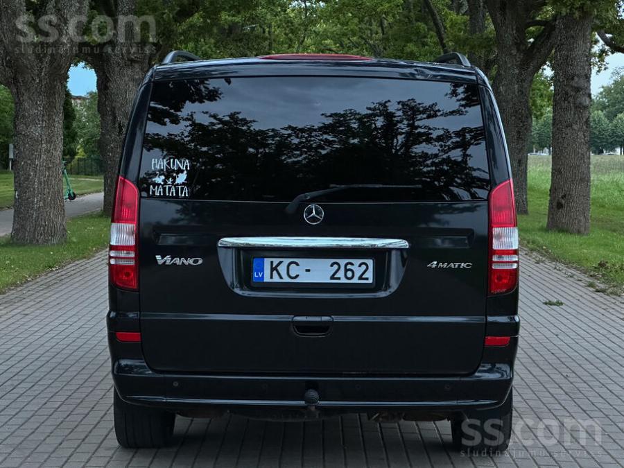Black Mercedes-Benz Viano 2012 in Valmiera, with an engine capacity of 2.20 L and mileage of 340 thousand km for 11999 €, photo 6 on AUTOMOTO.COM.LV