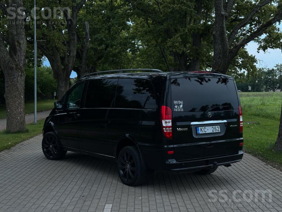 Black Mercedes-Benz Viano 2012 in Valmiera, with an engine capacity of 2.20 L and mileage of 340 thousand km for 11999 €, photo 7 on AUTOMOTO.COM.LV