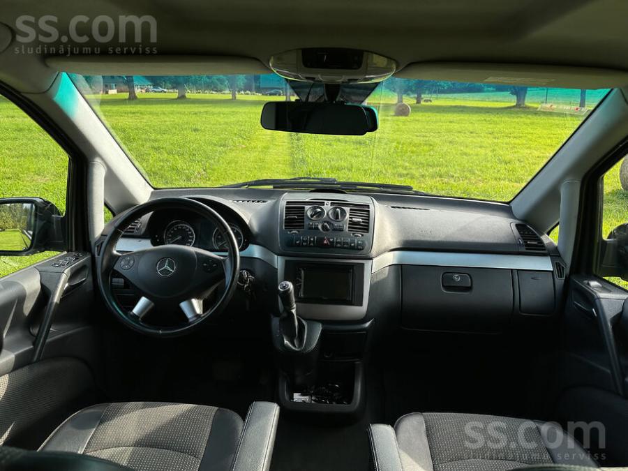 Black Mercedes-Benz Viano 2012 in Valmiera, with an engine capacity of 2.20 L and mileage of 340 thousand km for 11999 €, photo 9 on AUTOMOTO.COM.LV