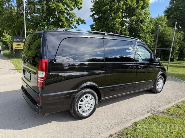Black Mercedes-Benz Viano 2013 in Riga, with an engine capacity of 2.20 L and mileage of 387 thousand km for 10200 €, photo 6 on AUTOMOTO.COM.LV