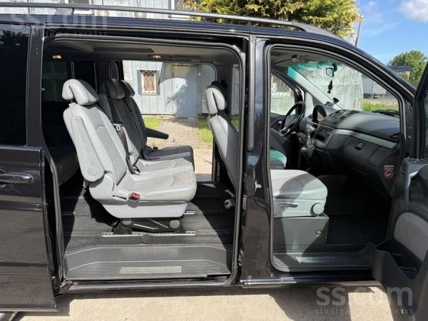Black Mercedes-Benz Viano 2013 in Riga, with an engine capacity of 2.20 L and mileage of 387 thousand km for 10200 €, photo 9 on AUTOMOTO.COM.LV
