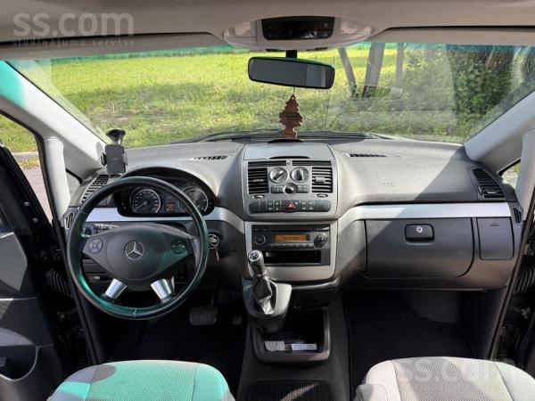 Black Mercedes-Benz Viano 2013 in Riga, with an engine capacity of 2.20 L and mileage of 387 thousand km for 10200 €, photo 10 on AUTOMOTO.COM.LV