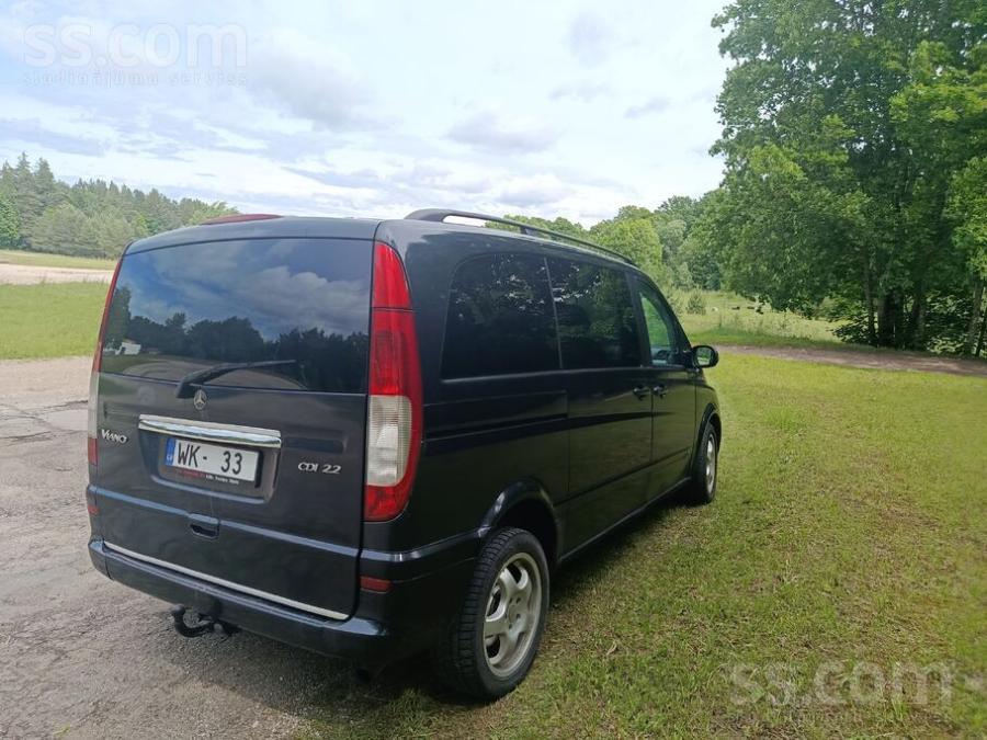 Black Mercedes-Benz Viano 2004 in Tukums, with an engine capacity of 2.20 L and mileage of 306 thousand km for 3290 €, photo 1 on AUTOMOTO.COM.LV