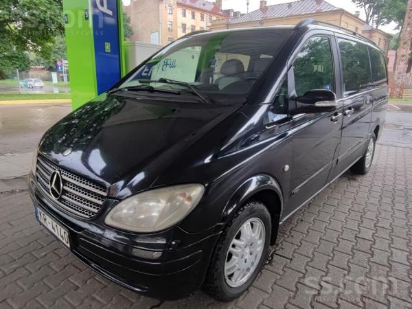 Black Mercedes-Benz Viano 2005 in Riga, with an engine capacity of 2.20 L and mileage of 0 thousand km for 4990 €, photo 1 on AUTOMOTO.COM.LV