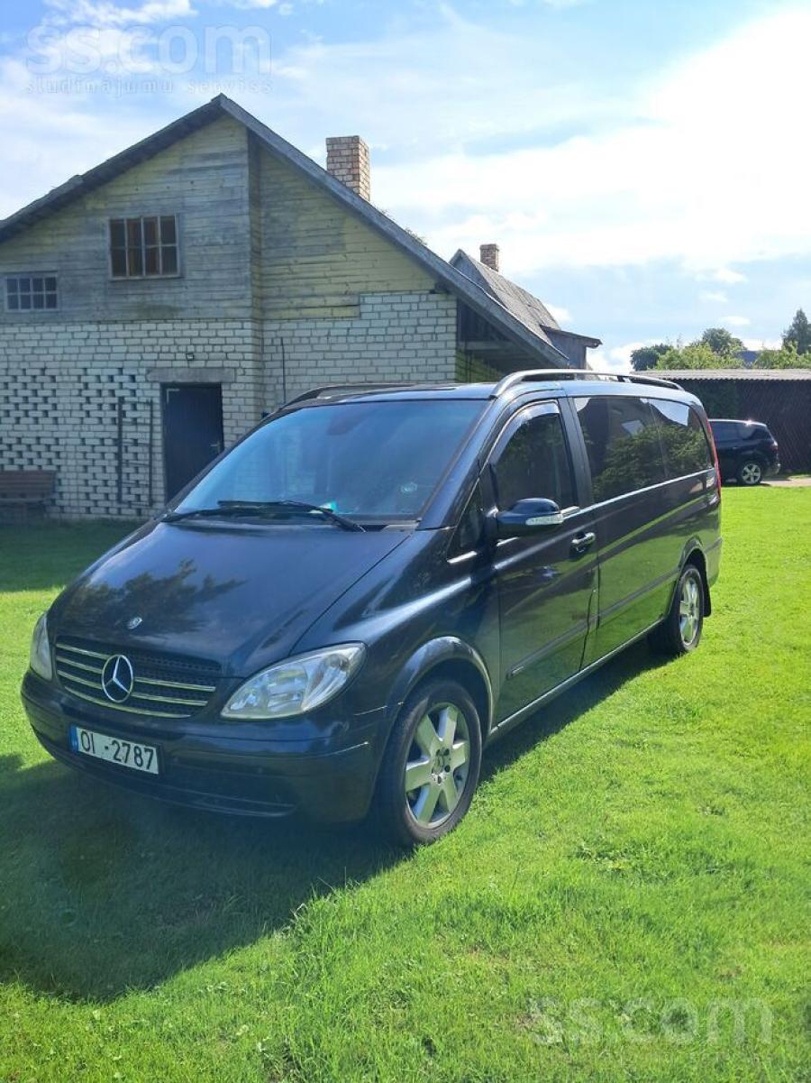 Black Mercedes-Benz Viano 2006 in Kuldiga, with an engine capacity of 2.20 L and mileage of 330 thousand km for 7500 €, photo 1 on AUTOMOTO.COM.LV