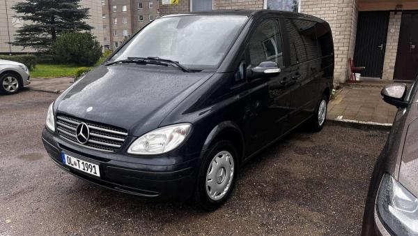Black Mercedes-Benz Viano 2007 in Plunge, with an engine capacity of 2.15 L and mileage of 280 thousand km for 7900 €, photo 1 on AUTOMOTO.COM.LV